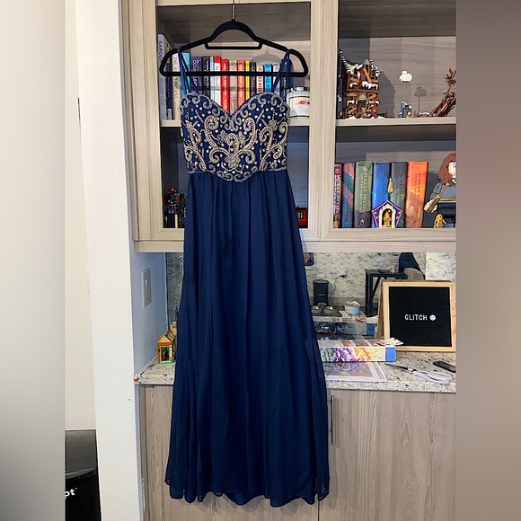 Dresses | Navy Blue Prom Dress | Poshmark